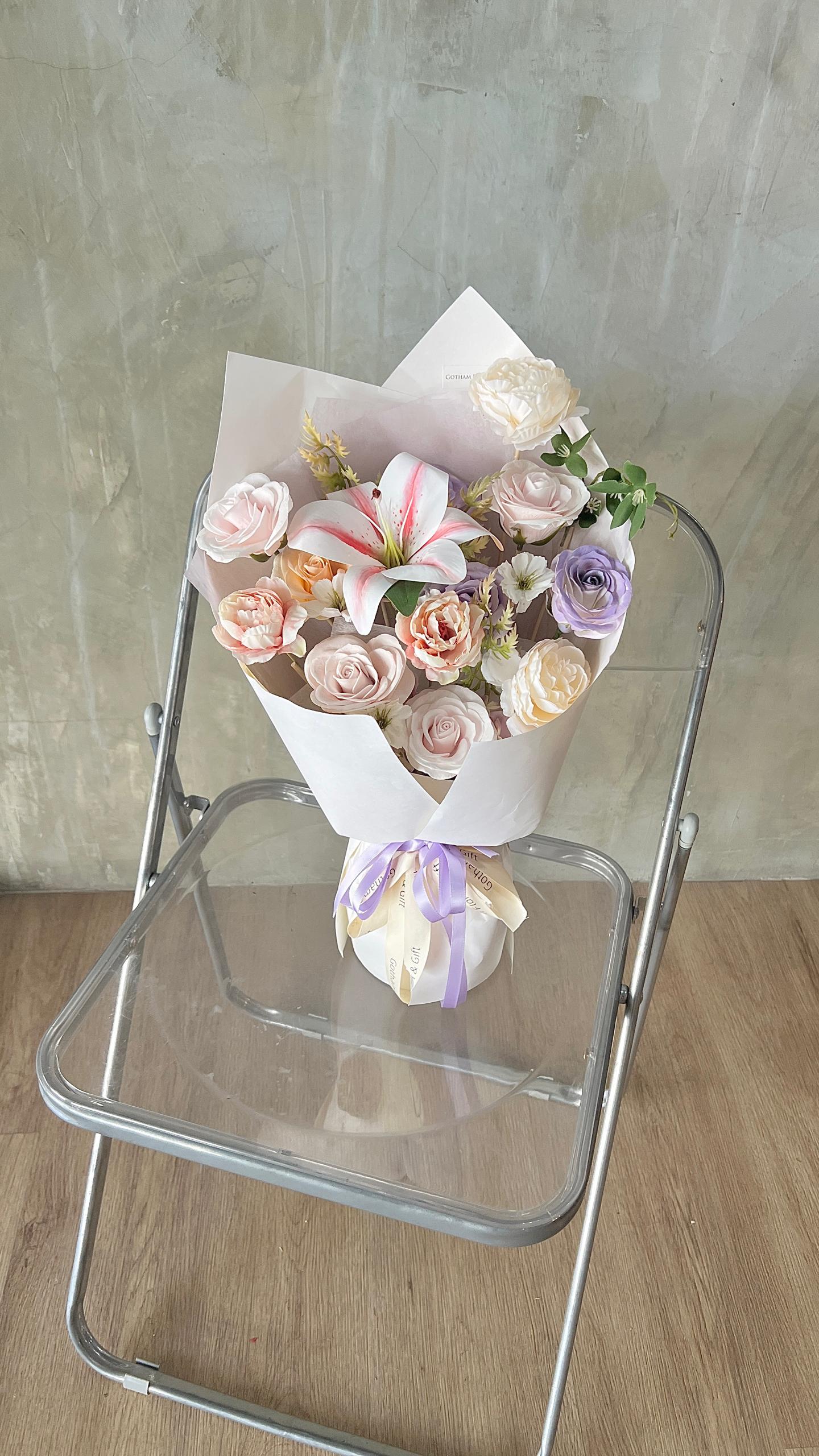 Ribbon Soap Flower Bouquet – GOTHAM